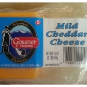 Gossner Foods Mild Cheddar Cheese: Calories, Nutrition Analysis & More ...