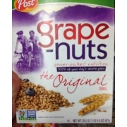 Post Grape Nuts Power Packed Nutrition, Cereal: Calories, Nutrition ...