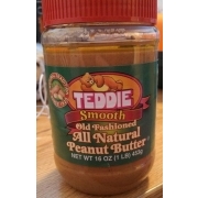 Teddie Smooth Old Fashioned All Natural Peanut Butter: Calories ...