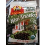 Sun-Maid Organic Raisins, Mini Snacks: Calories, Nutrition Analysis ...