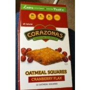 Corazonas Oatmeal Squares, Cranberry Flax: Calories, Nutrition Analysis ...