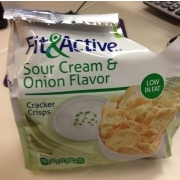 Fit & Active Sour Cream And Onion Flavor, Cracker Crisps: Calories ...