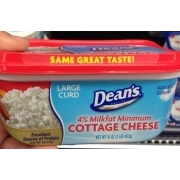 Dean's 4% Milkfat Minimum Cottage Cheese, Large Curd: Calories ...
