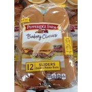 Pepperidge Farm Sliders, Golden Potato Buns: Calories, Nutrition ...
