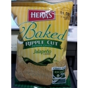 Herr's Baked Ripple Cut Potato Crisps, Jalapeno Falvored: Calories ...