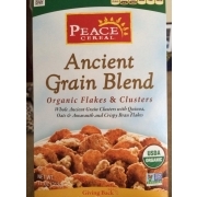 Peace Cereal Ancient Grain Blend, Organic Flakes & Clusters Cereal ...