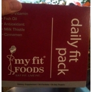 My Fit Foods Daily Fit Pack, Dietary Supplement: Calories, Nutrition ...