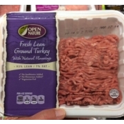 Open Nature Fresh Lean Ground Turkey With Natural Flavorings: Calories ...
