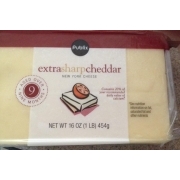 Publix Extra Sharp Cheddar, New York Cheese: Calories, Nutrition ...