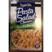 Food Club Pasta Salad, Classics Ranch & Bacon: Calories, Nutrition ...