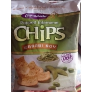Crunchmaster Popped Edamame Chips, Wasabi Soy: Calories, Nutrition ...