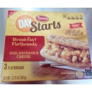 Tyson Day Starts, Breakfast Flatbreads With Egg, Sausage & Cheese ...