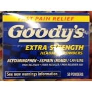 Goody's Pain Reliever/Fever Reducer, Acetaminophen/Aspirin Extra ...