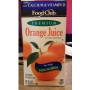 Food Club Orange Juice, Premium: Calories, Nutrition Analysis & More ...
