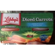 Libby's Diced Carrots Lightly Seasoned With Sea Salt: Calories ...