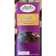 Sprouts Farmers Market Dark Chocolate 72% Cocoa: Calories, Nutrition ...
