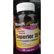 Mason Natural Superior 35, Extended Release, Multivitamins & Minerals ...