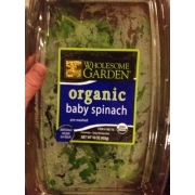 Wholesome Garden Organic Baby Spinach, Pre -Washed: Calories, Nutrition ...