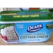 Dean's Small Curd, Lowfat 1% Milkfat, Cottage Cheese: Calories ...