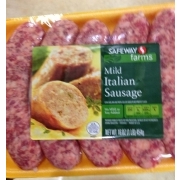 Safeway Farms Sausage, Mild Italian: Calories, Nutrition Analysis ...