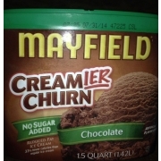 Mayfield Ice Cream, Reduced Fat, Cremier Churn, Chocolate: Calories ...