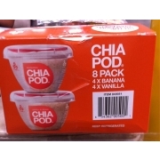 Chia Pod Chia Pod, Banana and Vanilla Variety Pack: Calories, Nutrition ...