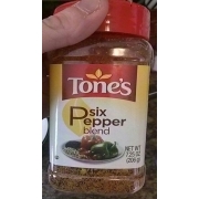 Tone's Six Pepper Blend: Calories, Nutrition Analysis & More | Fooducate