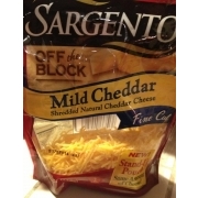 Sargento Mild Cheddar Shredded Natural Cheddar Cheese: Calories ...
