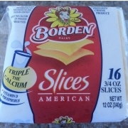 Borden Slices American Cheese: Calories, Nutrition Analysis & More ...