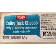 WinCo Foods Cheese, Colby Jack: Calories, Nutrition Analysis & More ...