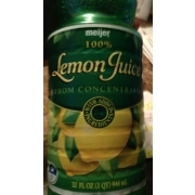 Meijer Lemon Juice From Concentrate: Calories, Nutrition Analysis ...