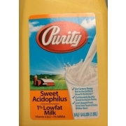 Purity Milk, 1% Lowfat, Sweet Acidophilus: Calories, Nutrition Analysis ...