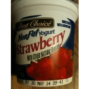 Best Choice Yogurt, Nonfat, Strawberry: Calories, Nutrition Analysis ...