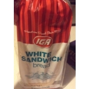 IGA White Sandwich Bread: Calories, Nutrition Analysis & More | Fooducate