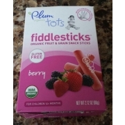 Plum Organics Fiddlesticks, Berry, Fruit & Grain Snack Sticks: Calories ...