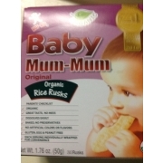 Hot Kid Rice Rusks, Organic, Original Baby Mum-Mum: Calories, Nutrition ...
