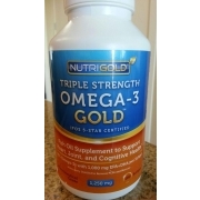 Nutri Gold Triple Strength Omega 3 Gold, Dietary Supplement: Calories ...