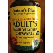 Nature's Plus Tablets, Chewable, Multi-Vitamin, Adult's, Red Super ...