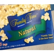 Family Time Microwave Popcorn, Natural: Calories, Nutrition Analysis ...
