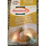 Manischewitz Matzo Ball & Soup Mix: Calories, Nutrition Analysis & More ...