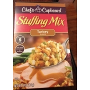 Chef's Cupboard Stuffing Mix, Turkey Flavor: Calories, Nutrition ...