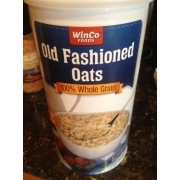 Winco Foods Old Fashioned Oats, 100% Whole Grain: Calories, Nutrition ...