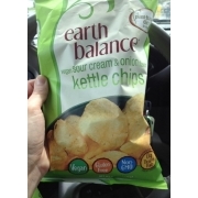 Earth Balance Vegan Sour Cream & Onion Flavor Kettle Chips: Calories ...