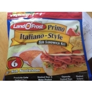 Land O' Frost Sub Sandwich Kit, Primo Italiano Style: Calories ...