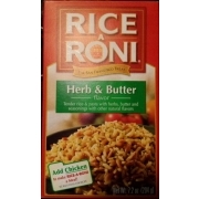 Rice A Roni Rice Meal, Herb & Butter Flavor: Calories, Nutrition ...