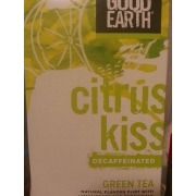 Good Earth Green Tea Blend, Decaffeinated, Citrus Kiss: Calories ...