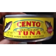 Cento Tuna, Solid Pack Light: Calories, Nutrition Analysis & More ...