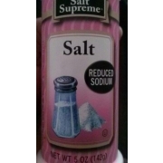 Salt Supreme Salt, Reduced Sodium: Calories, Nutrition Analysis & More ...