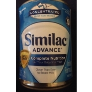 Similac Infant Formula, With Iron, Concentrated Liquid: Calories ...