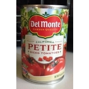 Del Monte Tomatoes, Diced, Petite: Calories, Nutrition Analysis & More ...